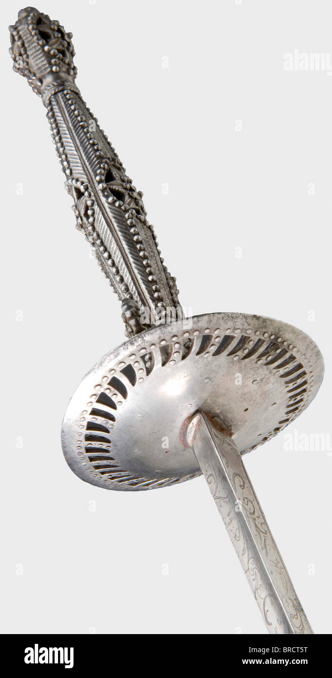 A French iron small-sword, circa 1790 A tapering hollow triangular ...