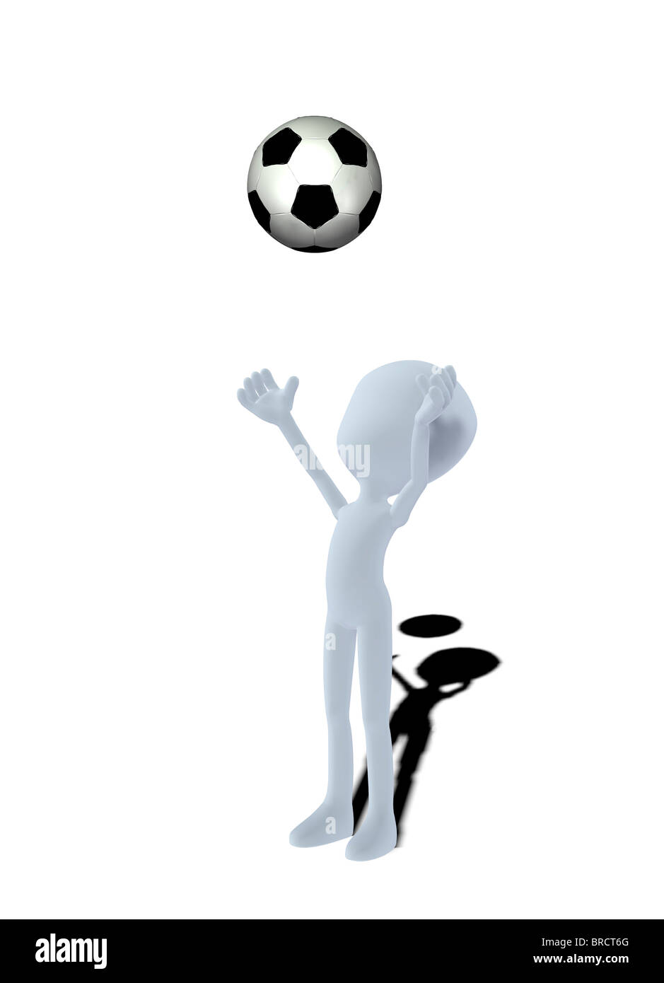 concept figure with soccer ball Stock Photo - Alamy