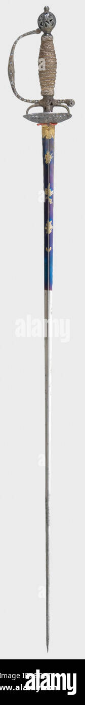 A fine French small-sword with chiselled hilt, circa 1770 Beautifully ...