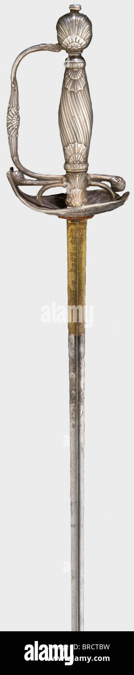 A French silver-hilted small-sword with scabbard, Rennes, circa 1750 ...