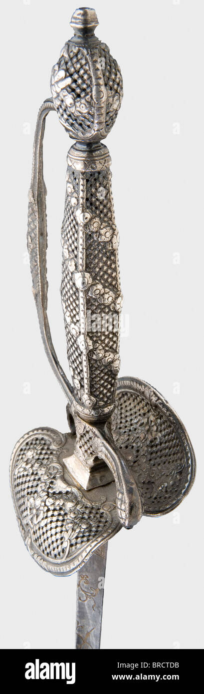 A French silver-hilted small-sword, Paris, circa 1790 Triangular ...
