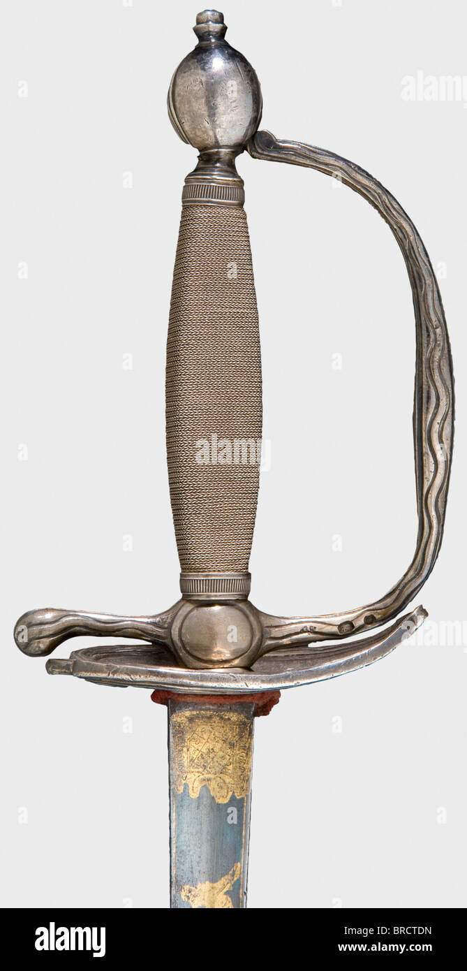 A French silver-hilted officer's sword with scabbard, Paris, circa 1805 ...