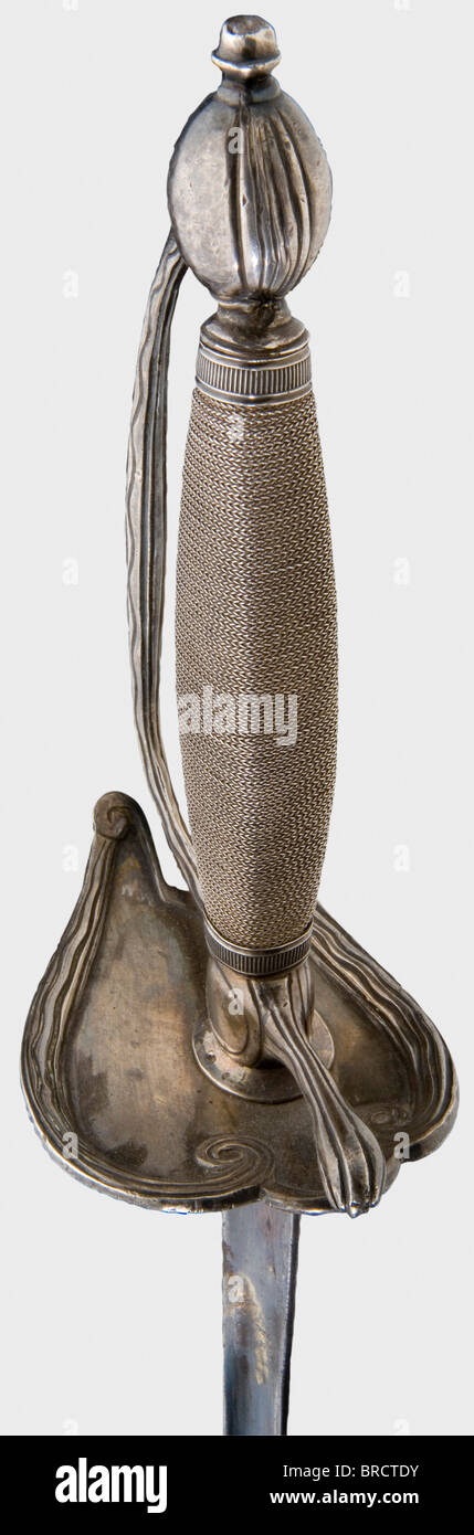 A French silver-hilted officer's sword with scabbard, Paris, circa 1805 ...