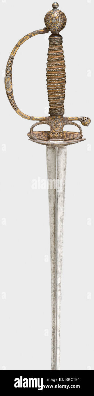A French gilt small-sword with chiselled hilt, circa 1780 Smooth ...