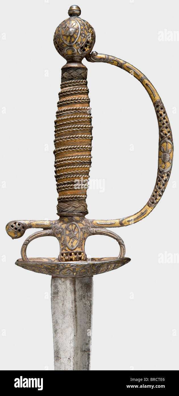 A French gilt small-sword with chiselled hilt, circa 1780 Smooth ...