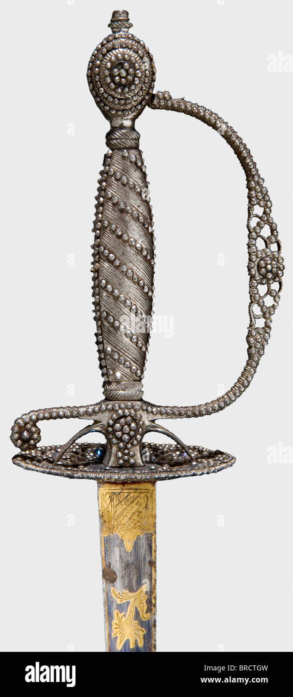 A fine small-sword with cut-steel hilt, England(?), circa 1790 Hollow ...