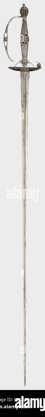 A French iron small-sword, circa 1790 A tapering hollow triangular ...