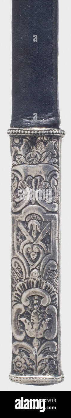 A Balkan-Turkish ceremonial axe, 18th century Iron axe head with a ...