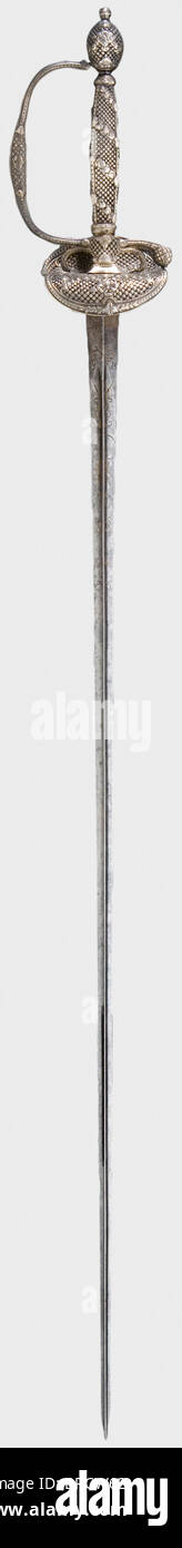 A French silver-hilted small-sword, Paris, circa 1790 Triangular ...