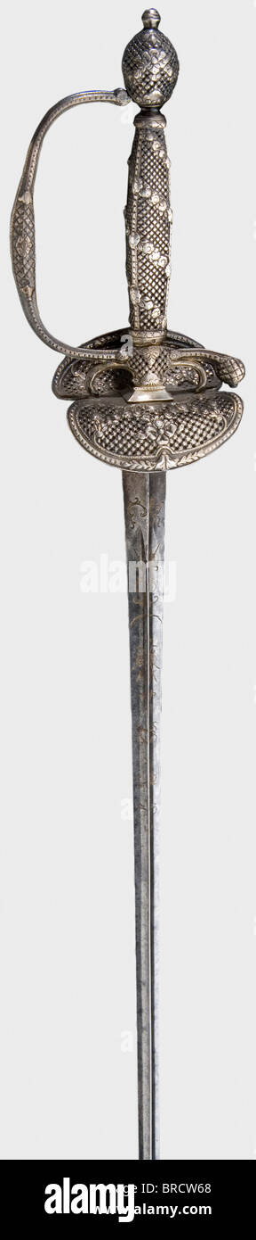 A French silver-hilted small-sword, Paris, circa 1790 Triangular ...