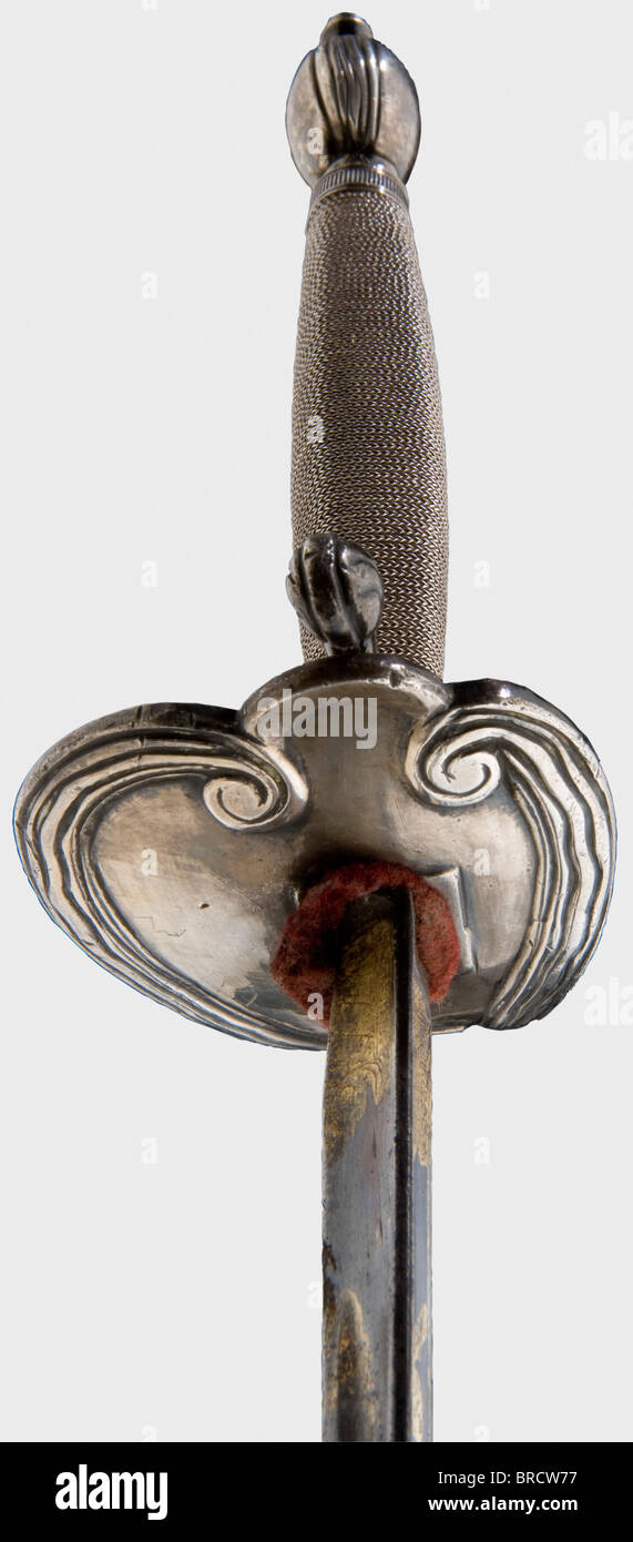 A French silver-hilted officer's sword with scabbard, Paris, circa 1805 ...