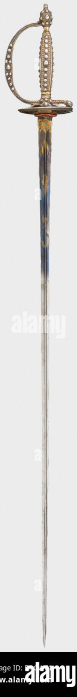 A French silver-hilted small-sword, circa 1800 Hollow triangular ...