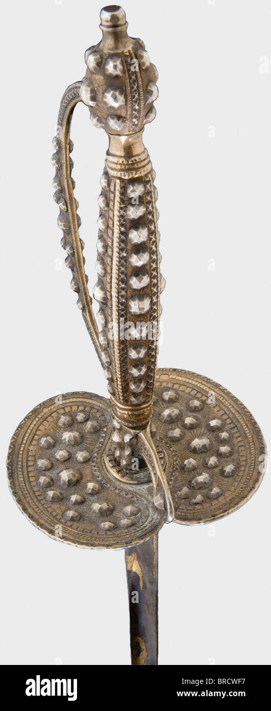 A French silver-hilted small-sword, circa 1800 Hollow triangular ...