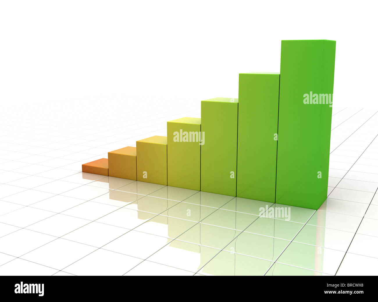 3D graph rising Stock Photo - Alamy