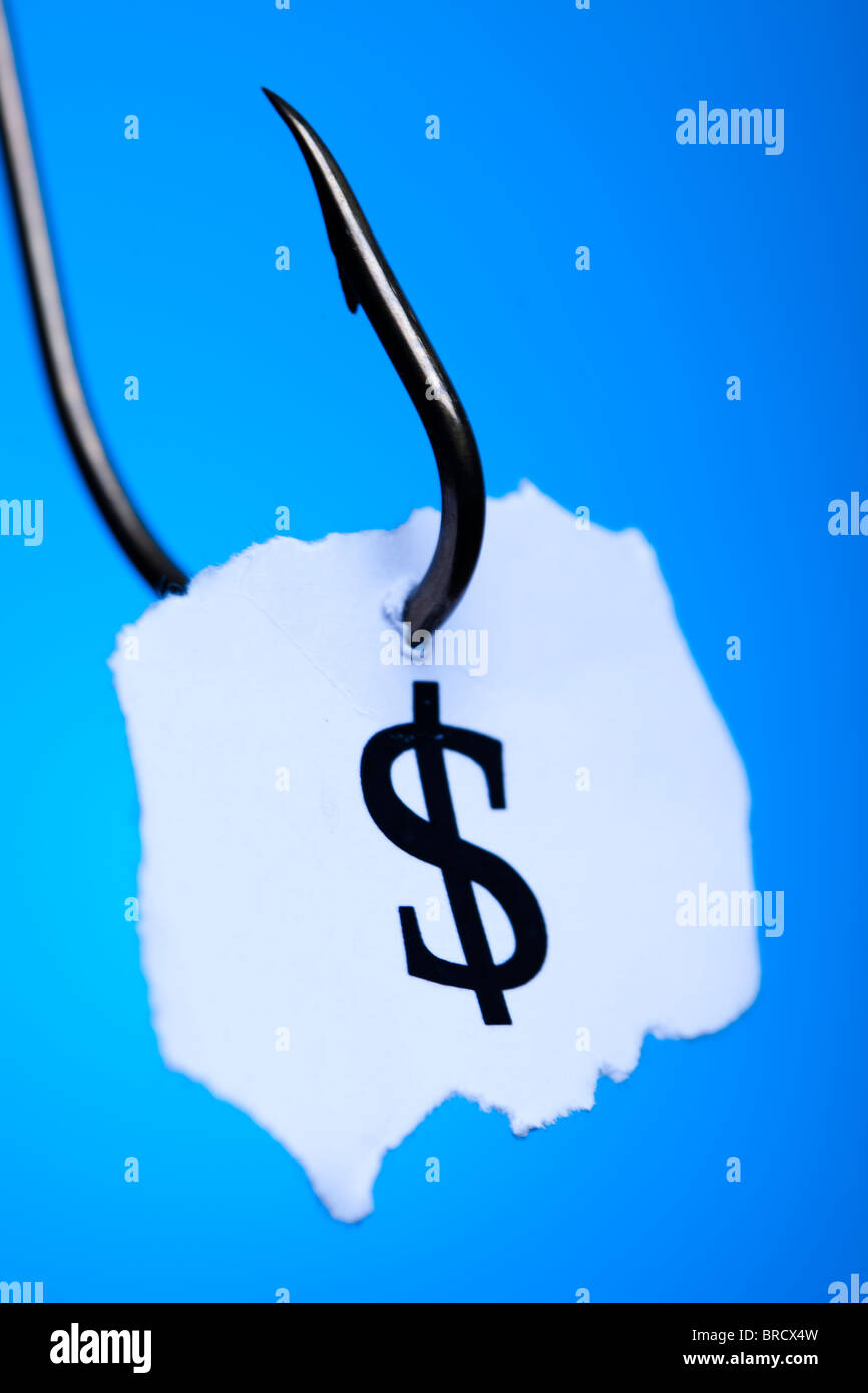 Blank paper on hook Stock Photo - Alamy