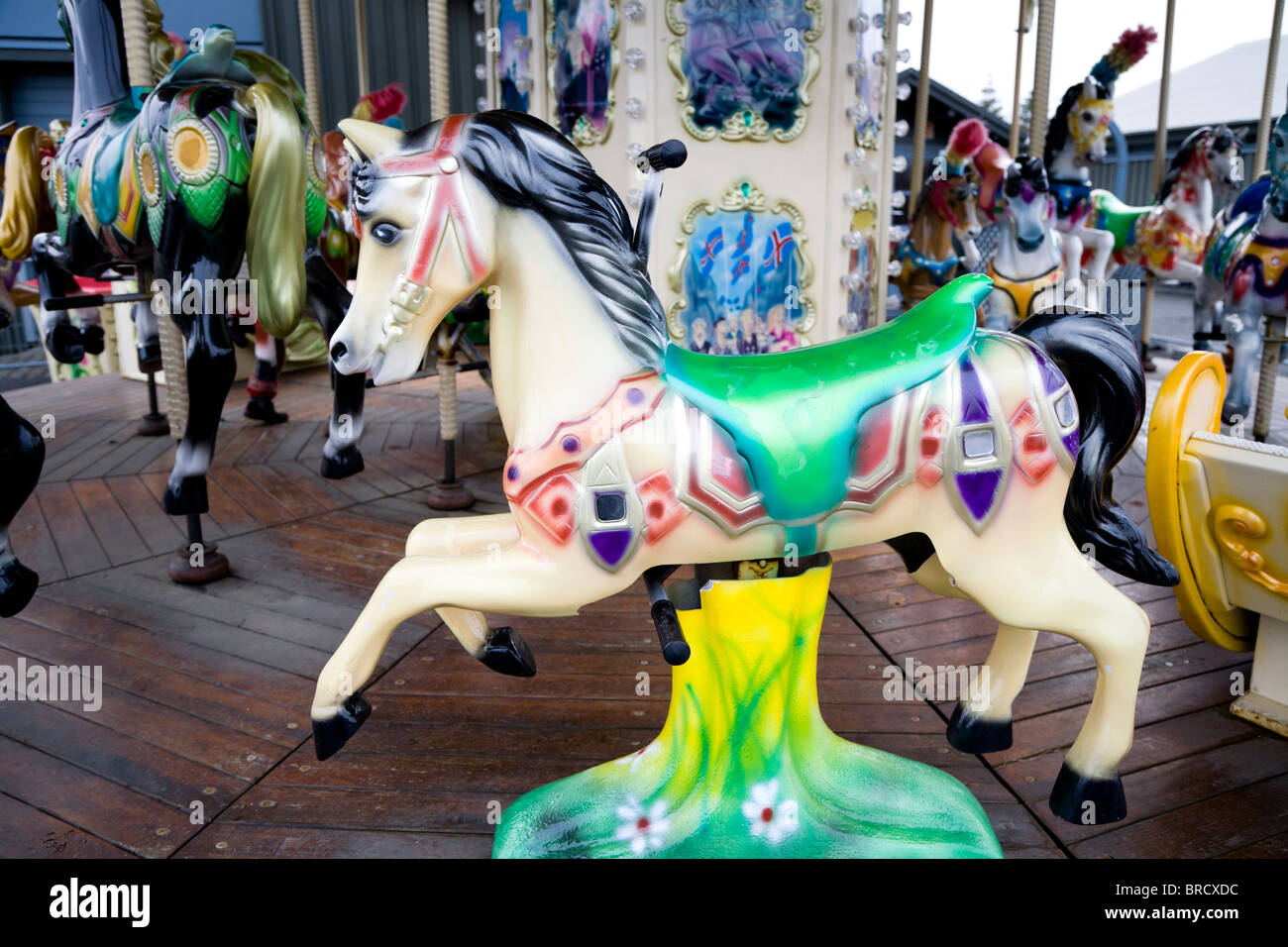 Merry go round at the park hi-res stock photography and images - Alamy