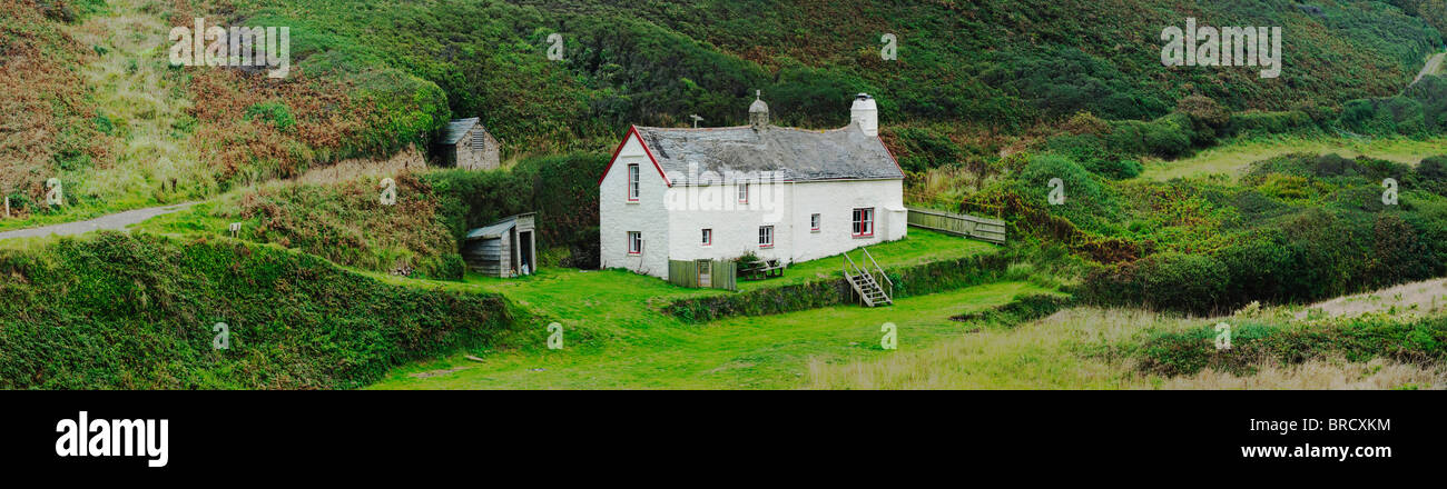 cottage in the grounds of hartland abbey Stock Photo - Alamy