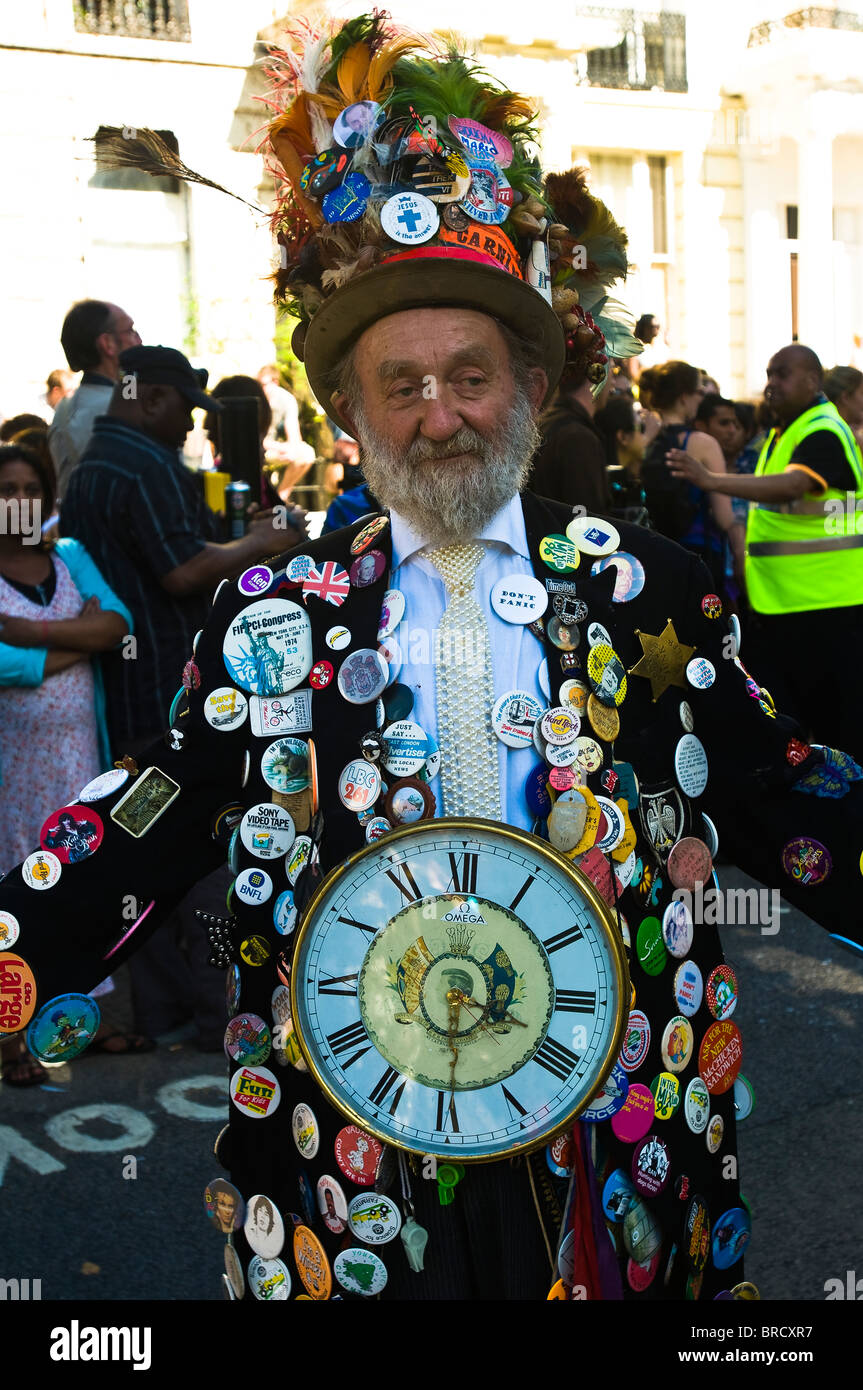 A costumed and colourful performer at the 2009 Notting Hill Carnival ...
