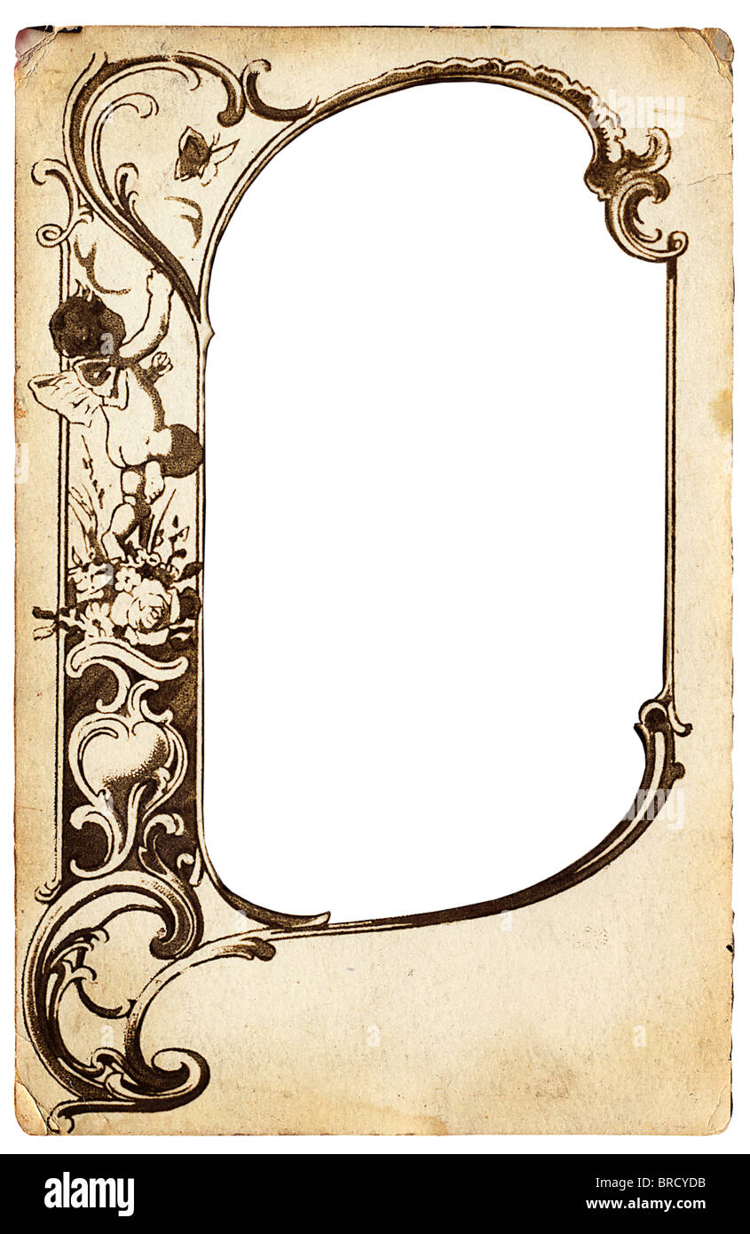 Old paper frame background Stock Photo - Alamy