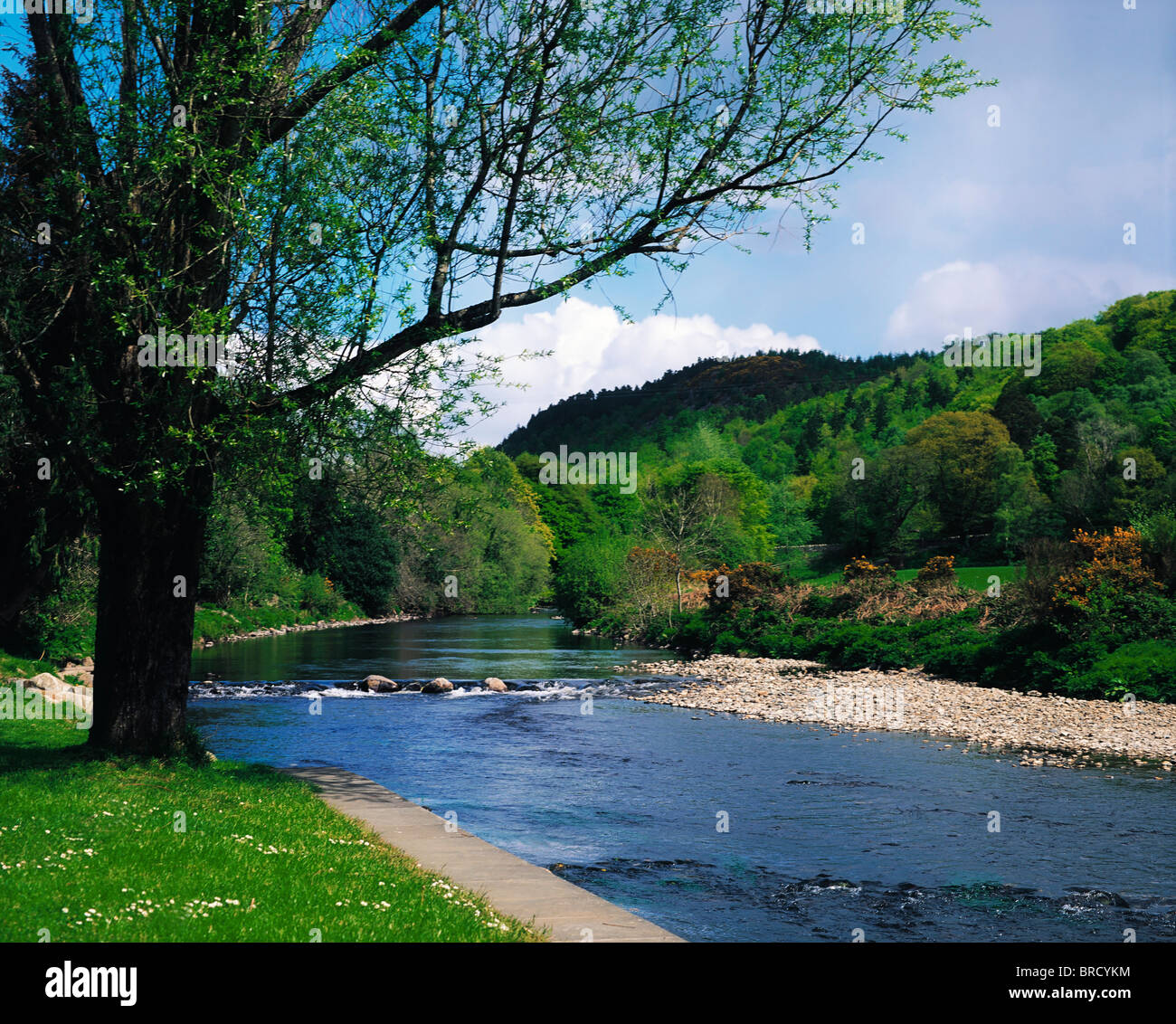 River Avonmore At The Meeting Of The Waters, Co Wicklow, Ireland Stock ...