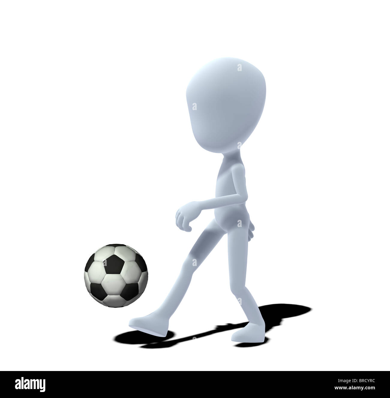 concept figure with soccer ball Stock Photo - Alamy