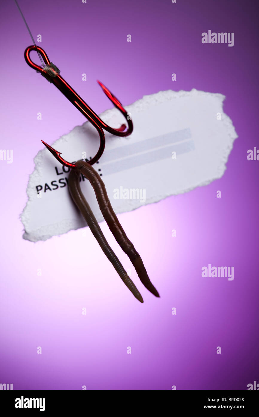 Log-in and password on hook Stock Photo - Alamy