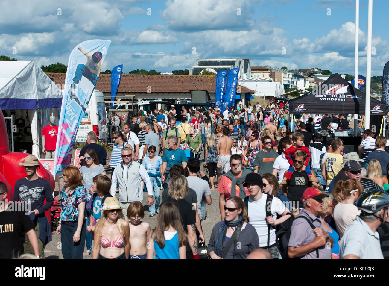 Crowds at the 2010 Poole Animal Windfest, held at Sandbanks, Poole ...