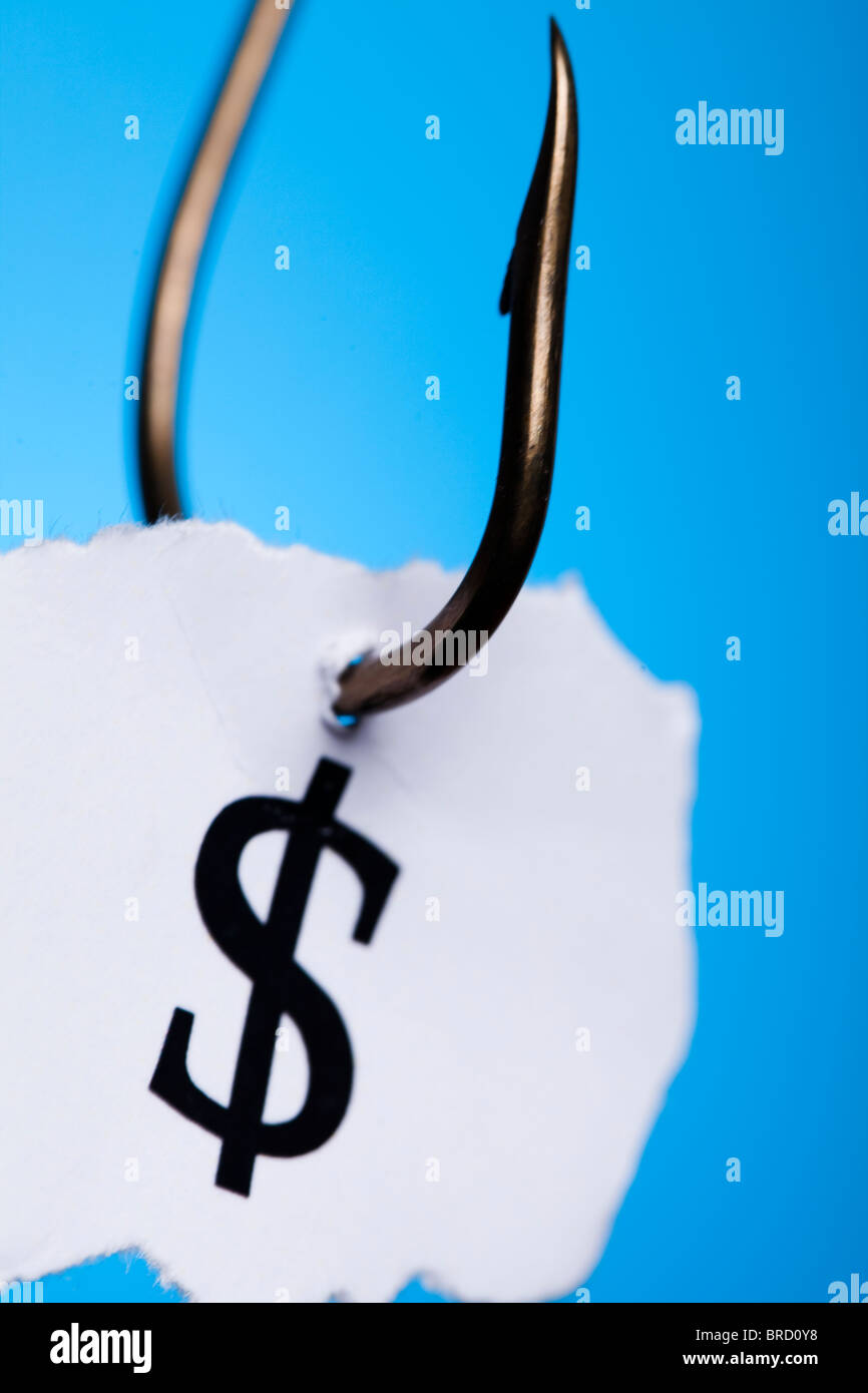 Blank paper on hook Stock Photo - Alamy