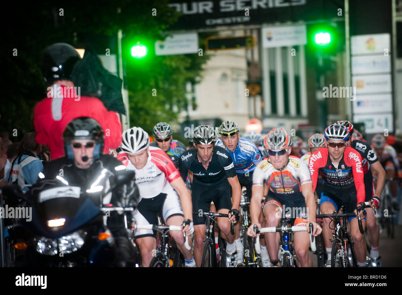 Round Britain Cycle race Chester UK Stock Photo - Alamy