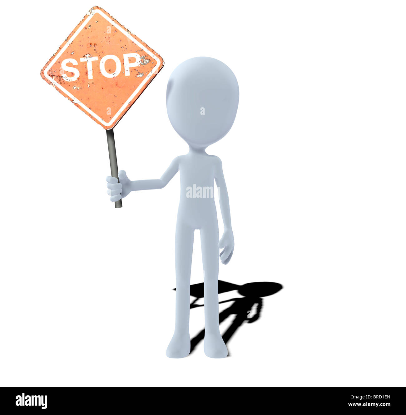 concept figure with stop sign Stock Photo - Alamy