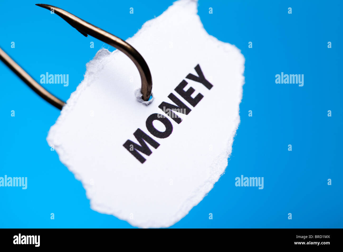 Blank paper on hook Stock Photo - Alamy