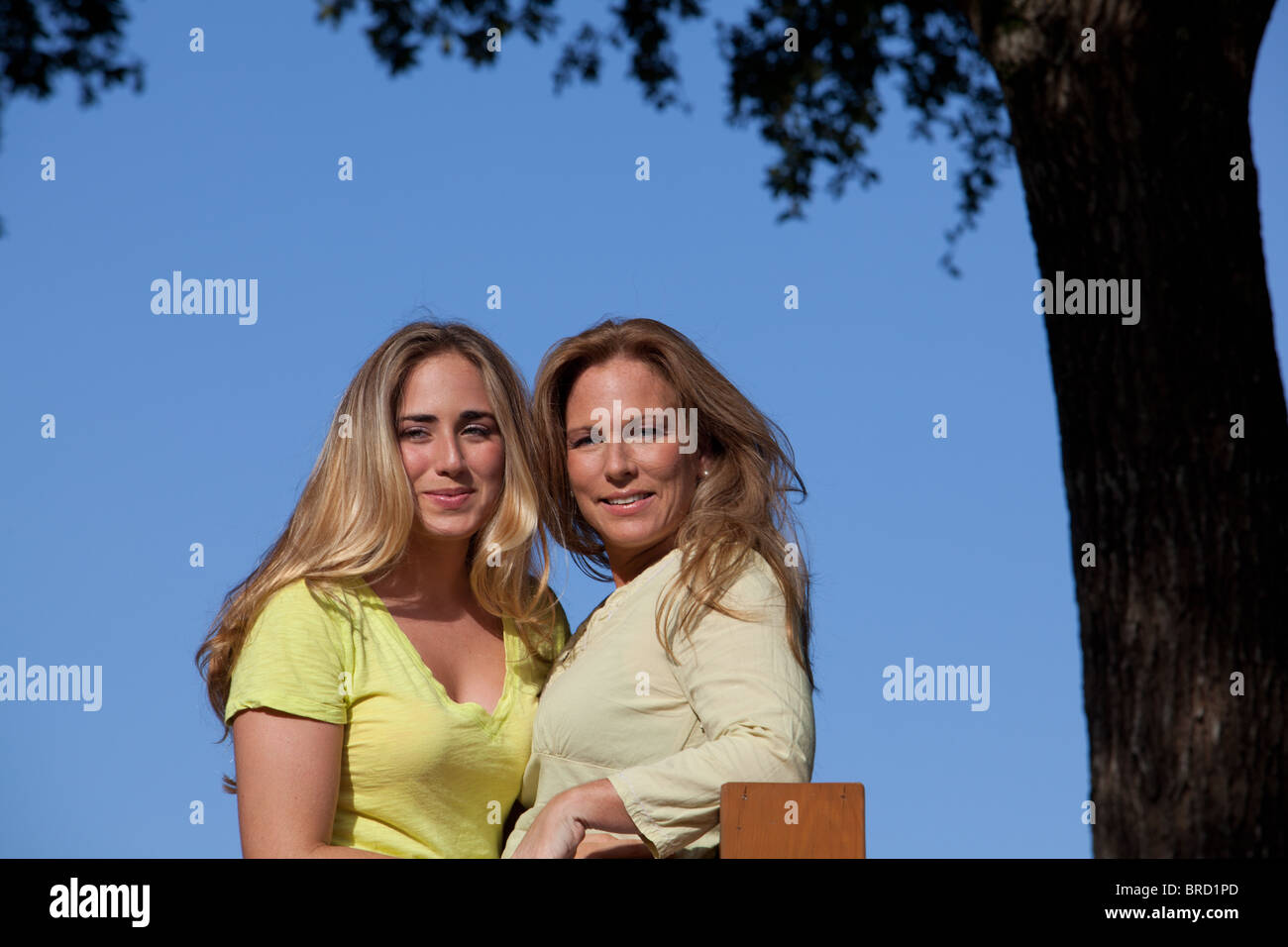 Mother and daughter have a good time at the park Stock Photo - Alamy
