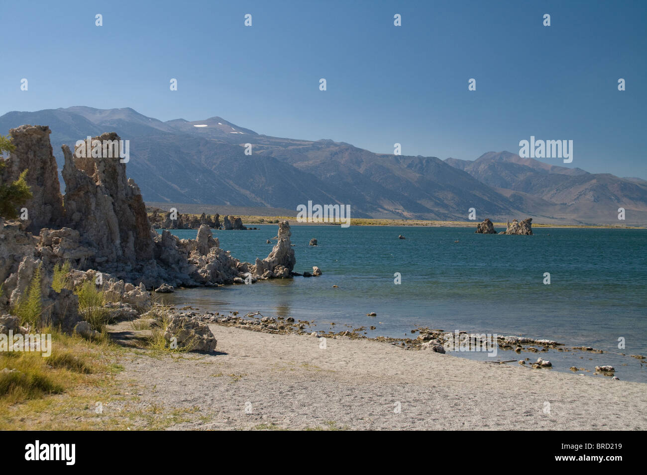 Salt lake in Sierra Nevada mountains, Northern California Stock Photo ...