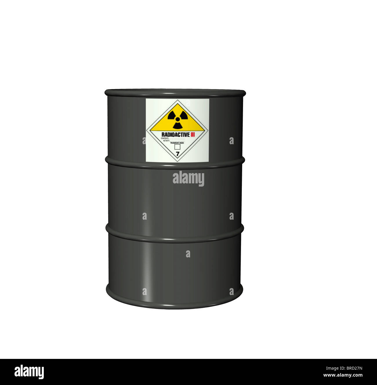drum with radioactive warning sign Stock Photo - Alamy