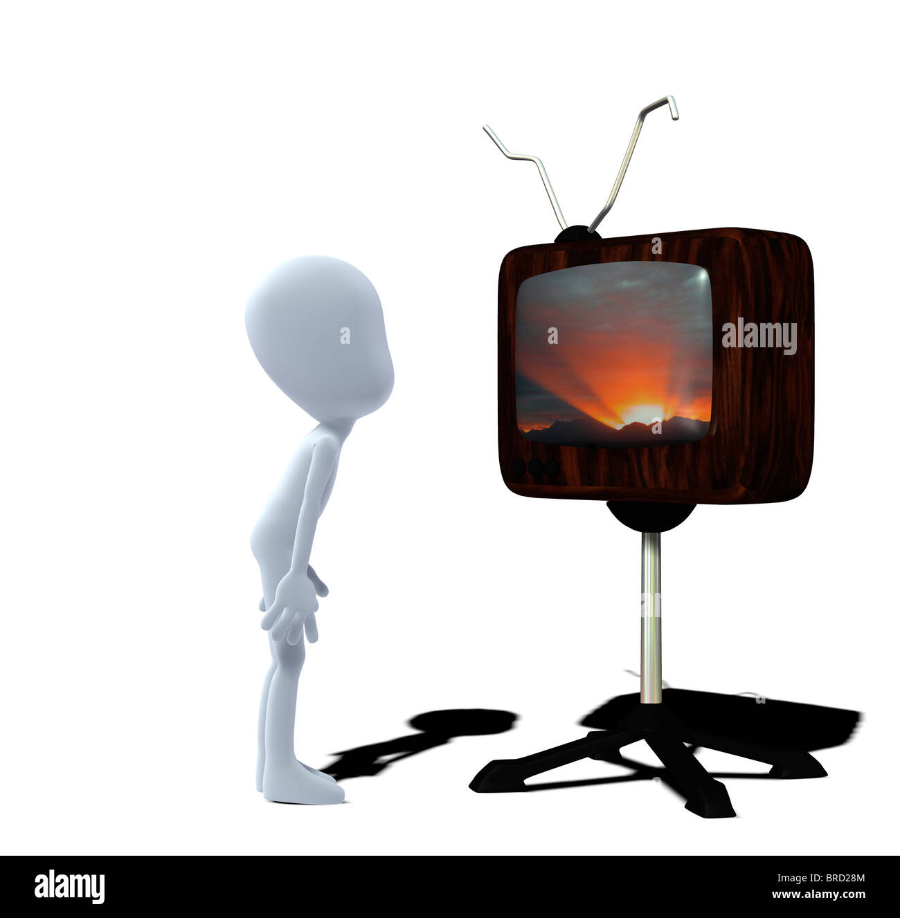 concept figure with television set Stock Photo - Alamy