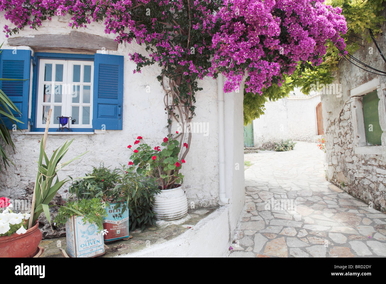 Afionas Corfu Greece Stock Photo - Alamy
