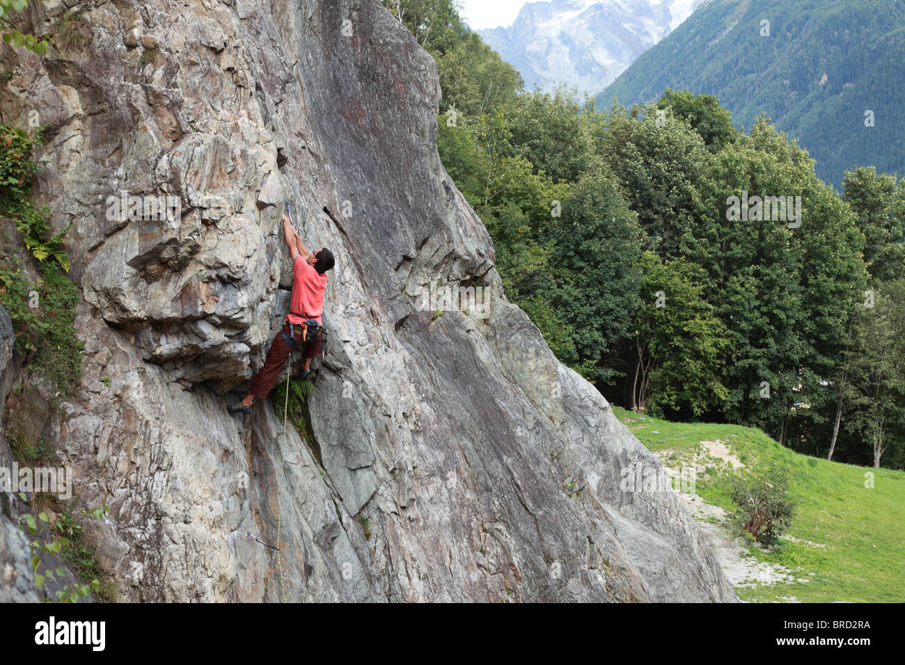 Rock climber, Chamonix, Alps, France Stock Photo - Alamy