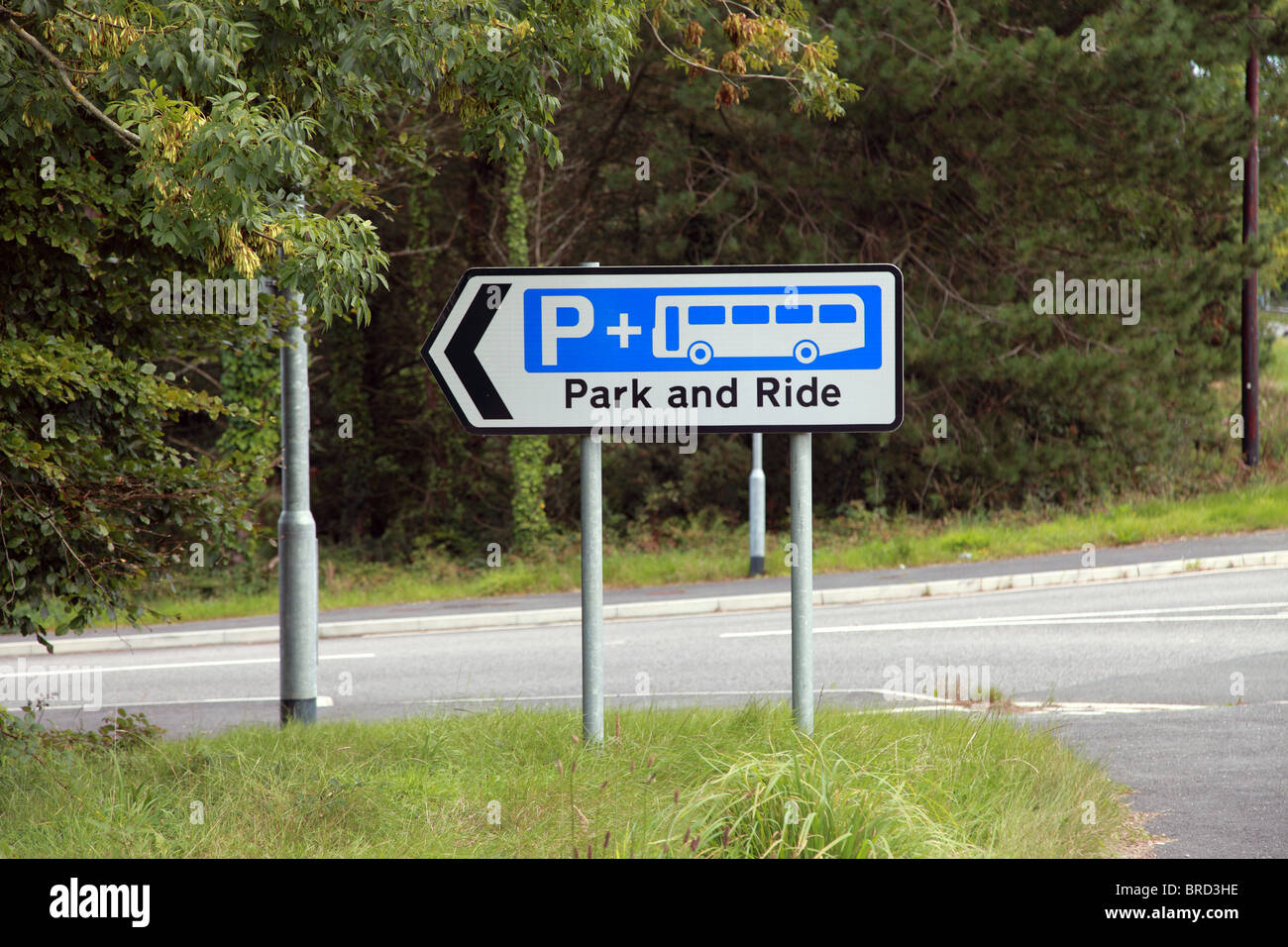 Park and Ride sign, near Truro, Cornwall Stock Photo - Alamy
