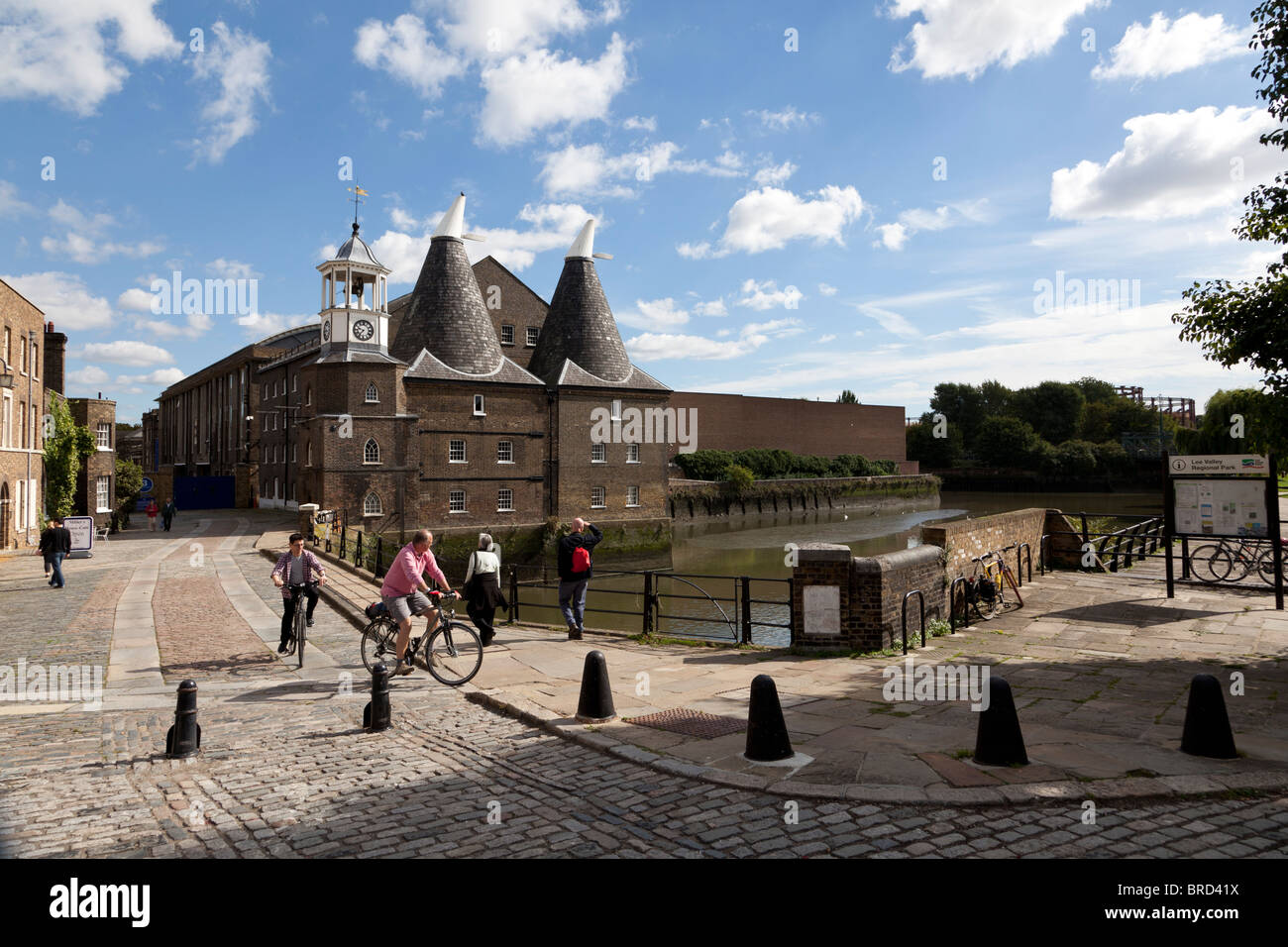 Three Mills on the River Lee in the East End of London, England, UK ...