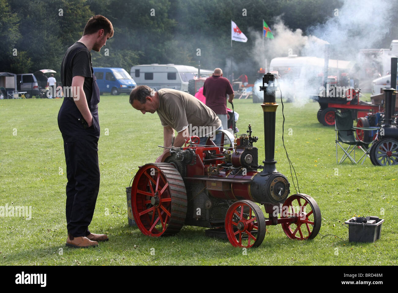 Model traction engine and steam engine construction rally Stock Photo ...
