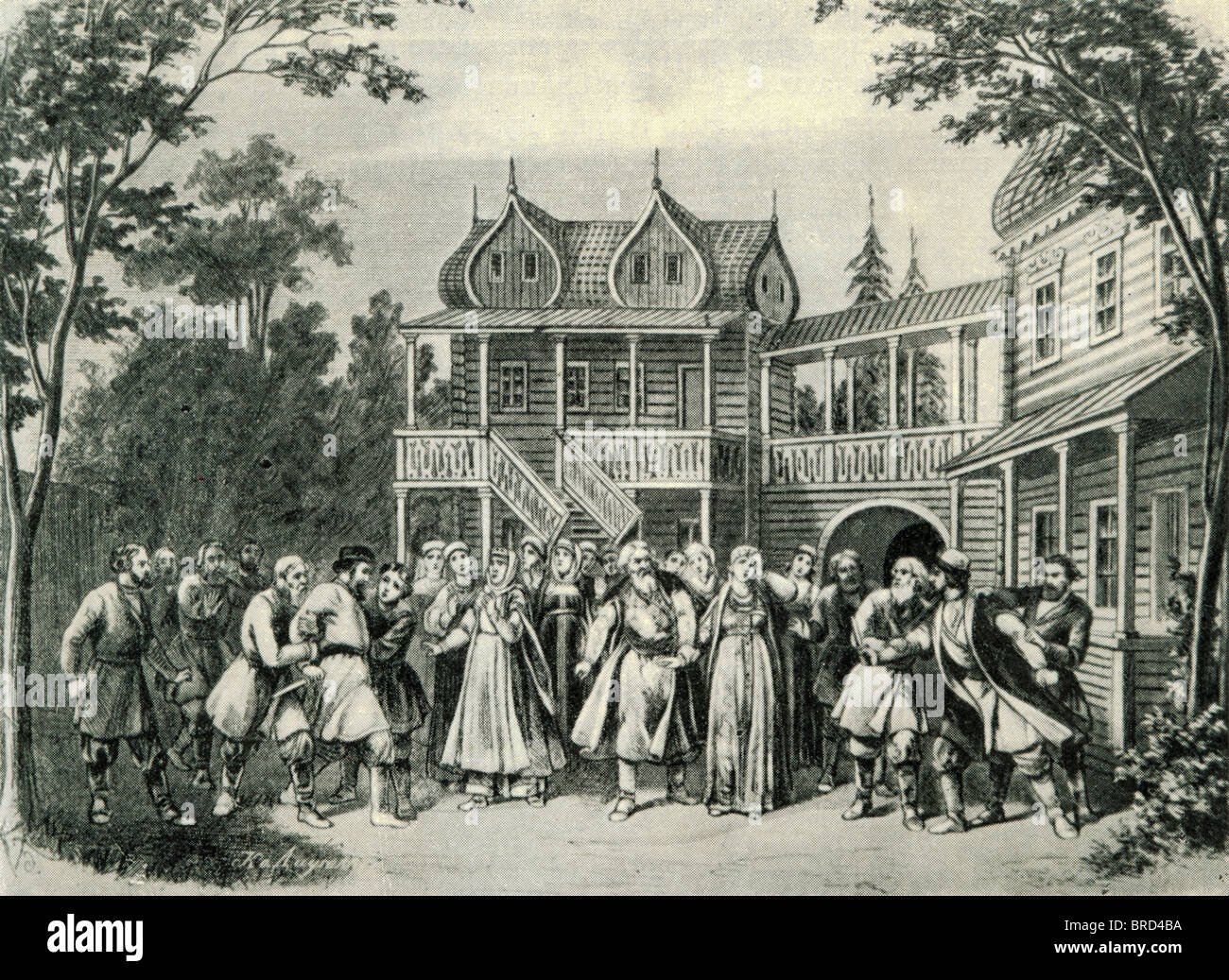 Scene from the opera by Pyotr Tchaikovsky "Leader". Bolshoi Theatre ...