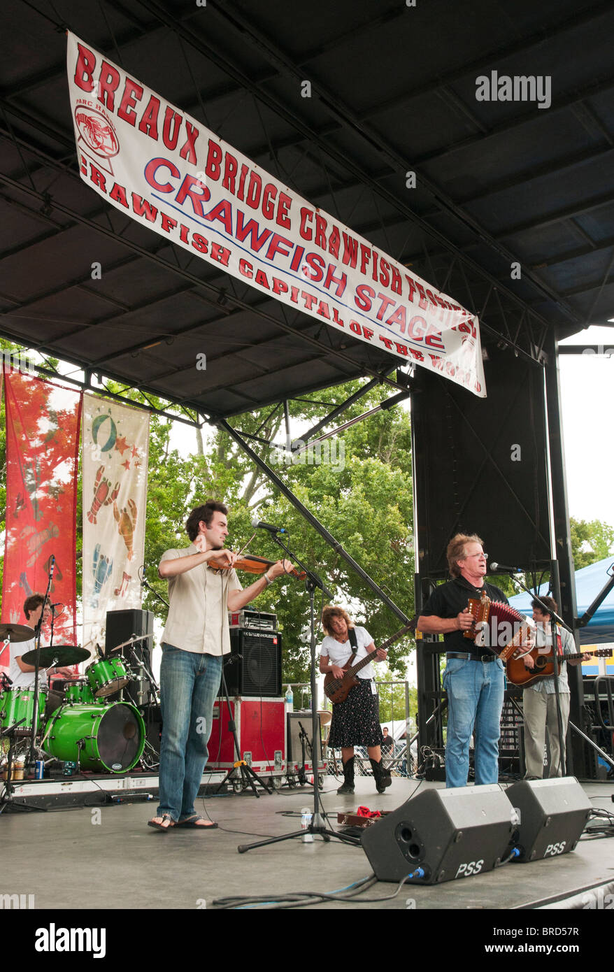 Louisiana, Cajun Country, Breaux Bridge, annual Crawfish Festival, band ...