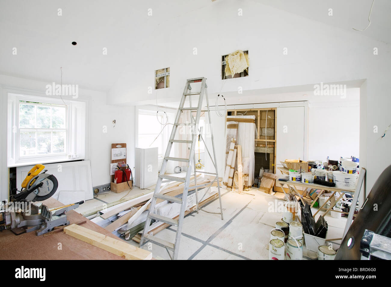 Work in progress on building site Stock Photo - Alamy