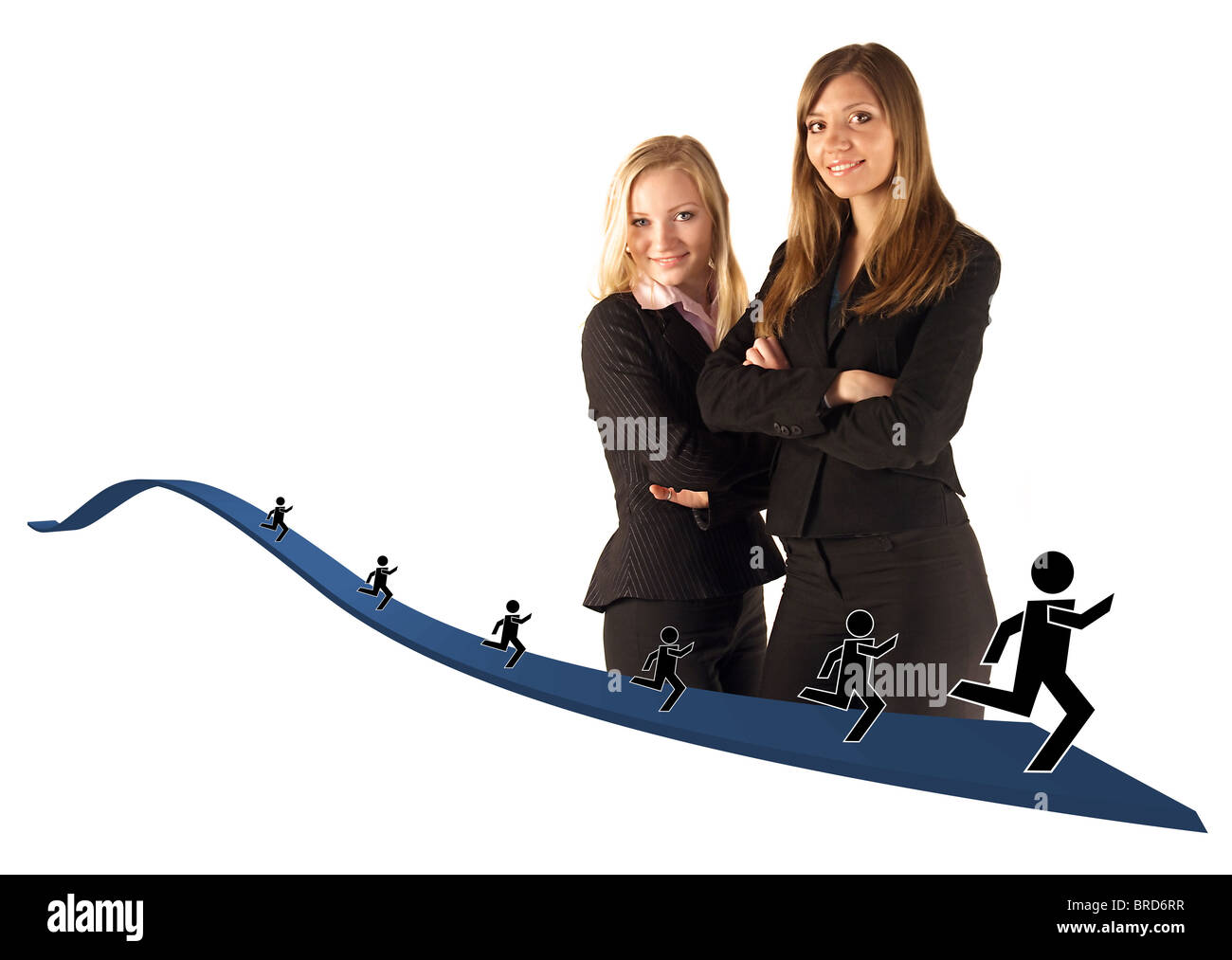 Two attractive young employee. All on white background Stock Photo - Alamy
