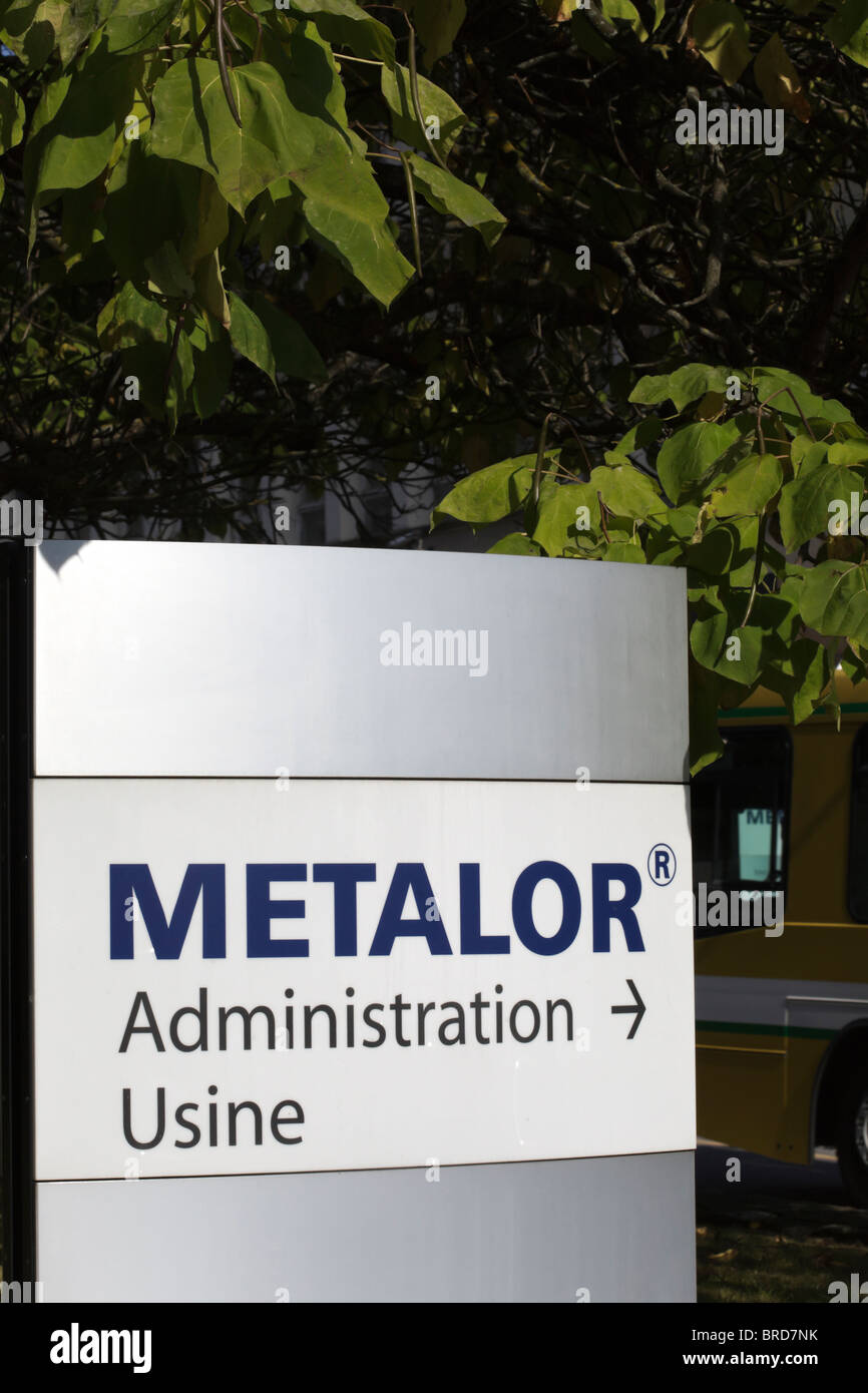 Metalor sign. Charles Lupica Stock Photo - Alamy