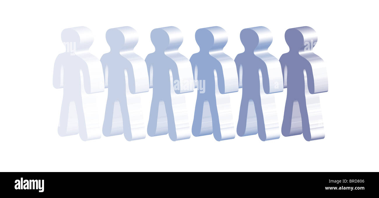 Stylized scene of a person becoming more obvious Stock Photo - Alamy