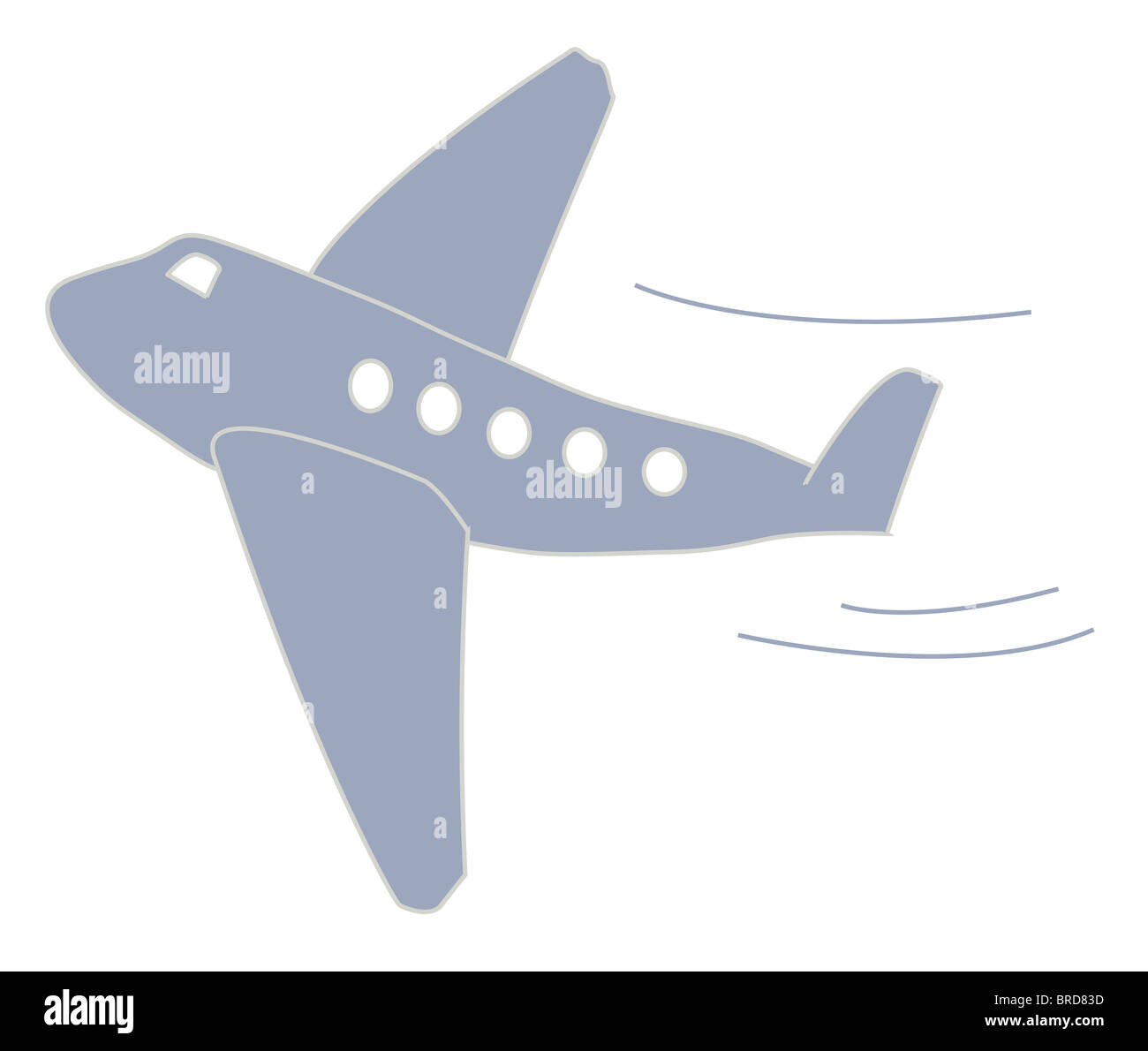 A stylized airplane. All isolated on a white background Stock Photo - Alamy