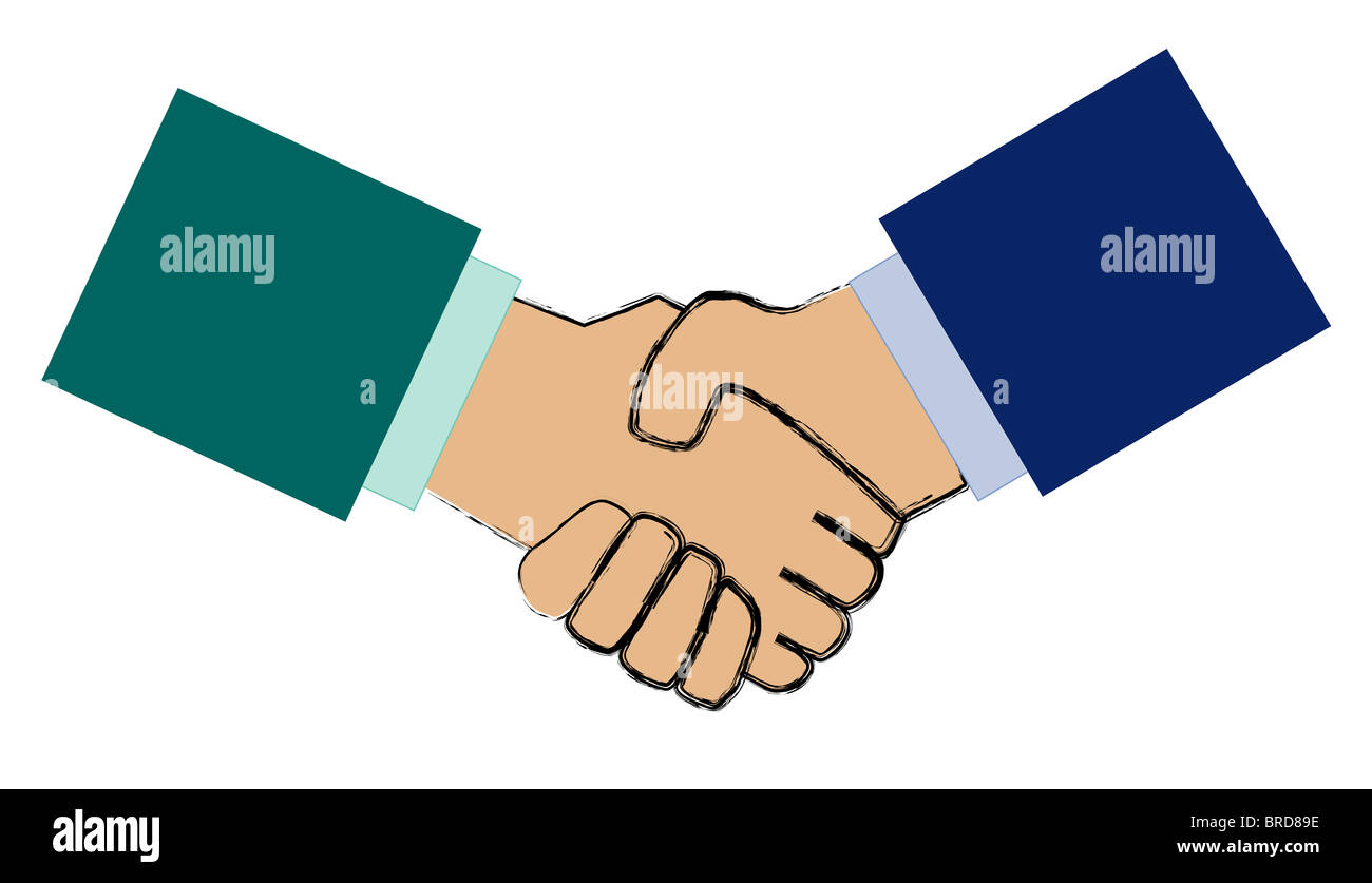 Stylized handshake hi-res stock photography and images - Alamy