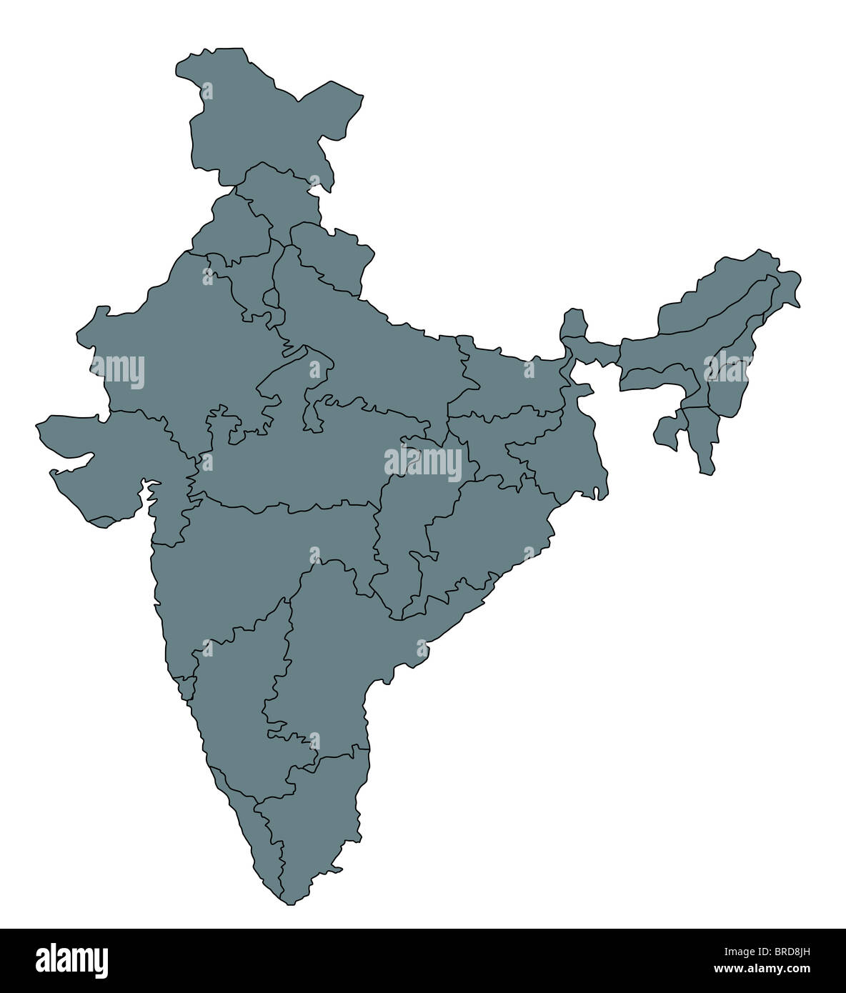 India map white hi-res stock photography and images - Alamy