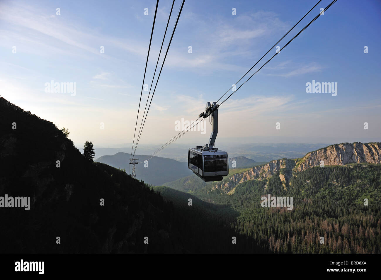 Cable car lift onto Kasprowy Wierch summit, Tatry, Tatra mountains ...